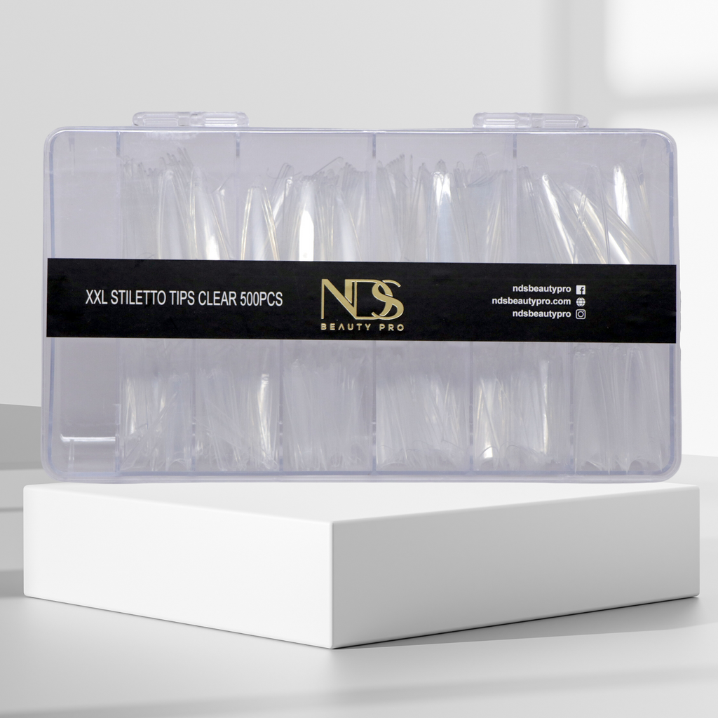 Nail Tips - 2XL Stiletto Clear – NDS Beauty Pro